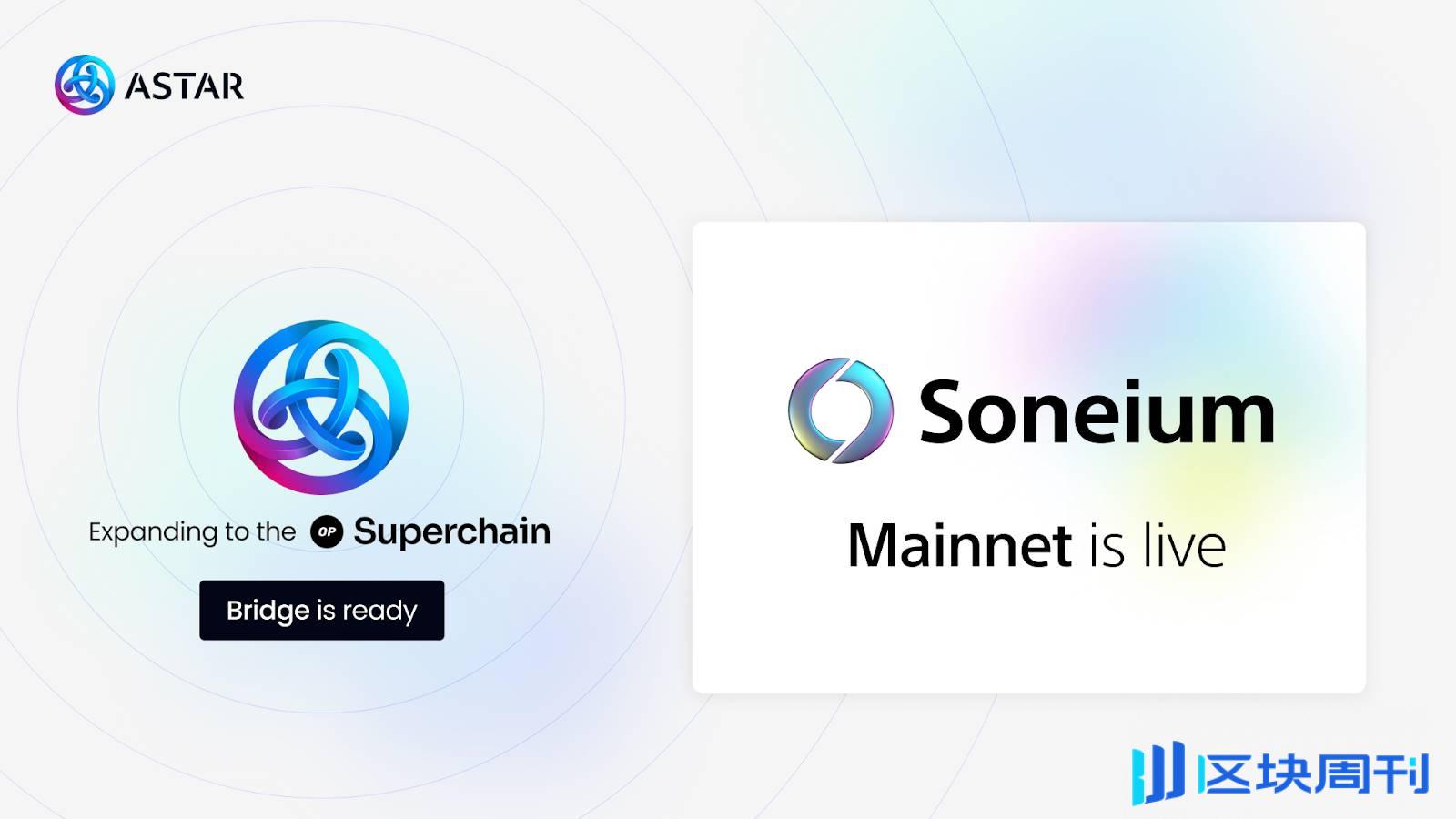 Astar 生态版图通过索尼集团旗下 Soneium 区块链扩张至以太坊 -区块周刊BlockWeeks