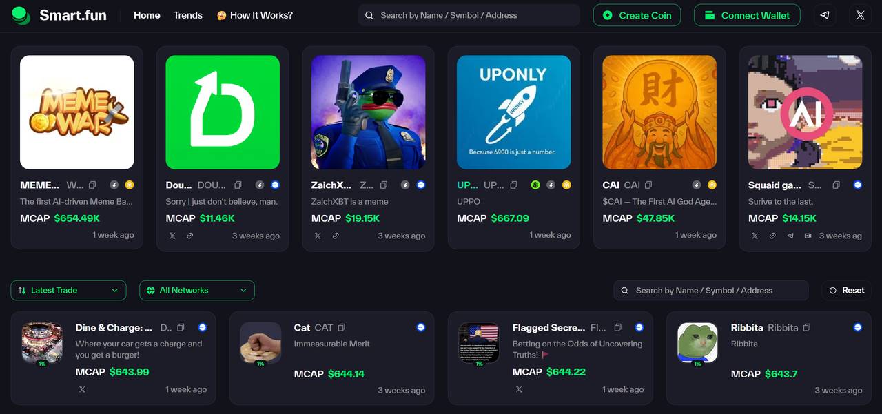 Smart.fun：趋势捕捉 + 智能做空，AI 赋能下的 Launchpad 新玩法 -区块周刊BlockWeeks