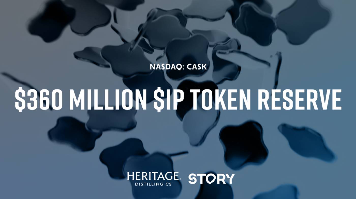 Story 携手美国上市公司 Heritage Distilling 启动 3.6 亿美元 $IP 代币储备策略，获 a16z crypto 等顶级风投支持 -区块周刊BlockWeeks